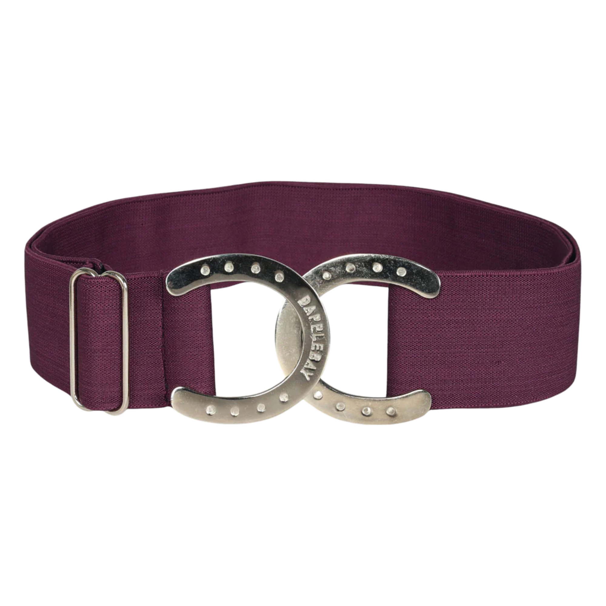 Dapplebay Horse Shoe Elastic Belt, Plum – M & M Tack Shop